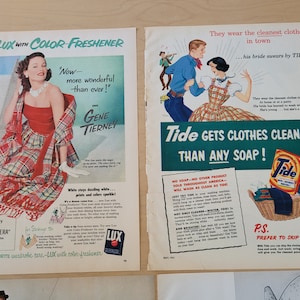 12 Vintage 1950s-60s Original Full-size Magazine Ads - Etsy