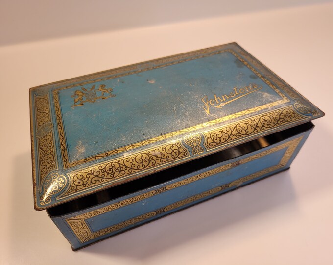 Vtg Tin Box, Johnston's Chocolates Company // 9 X 5.5 X 3 Inches ...