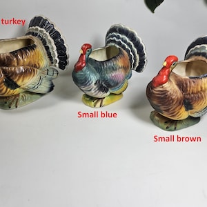 Vtg Relpo Ceramic Turkey Planter, 3 Choices // Some Chips and Paint ...