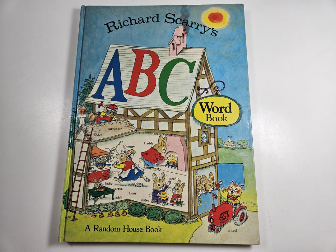 1971 First Edition Richard Scarry's ABC Word Book, Hardcover // 13 X 9. ...