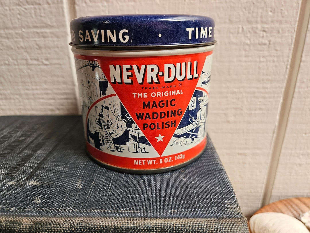 Vtg Tin, Red White and Blue // Never Dull Magic Wadding Polish, 1941 - Etsy