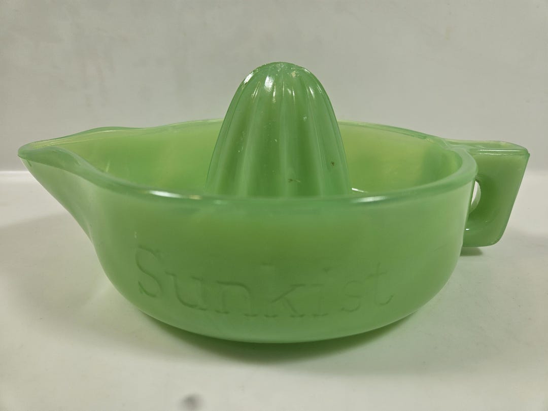1920s-30s Sunkist Uranium Glass Jadeite Juicer With Crack - Etsy