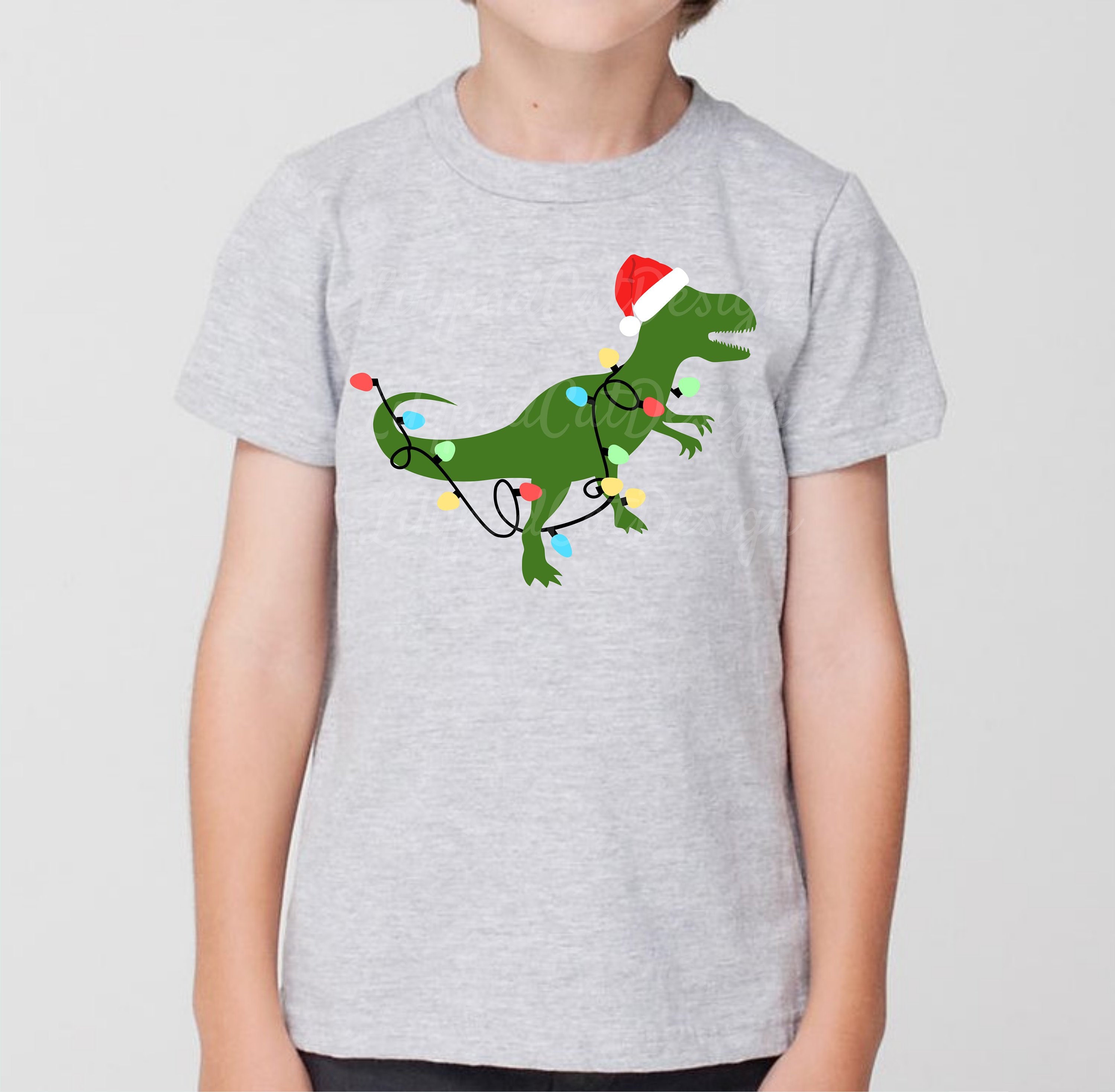 T-rex Christmas Svg T-rex Santa Hat Svg Cute T-rex Svg | Etsy Canada