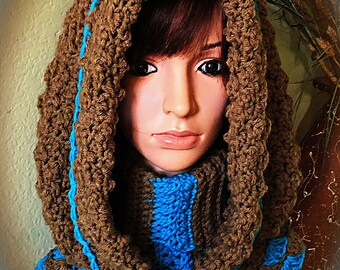 PATTERN Capuche Turtleneck Crochet Hooded Cowl Headgear - Etsy
