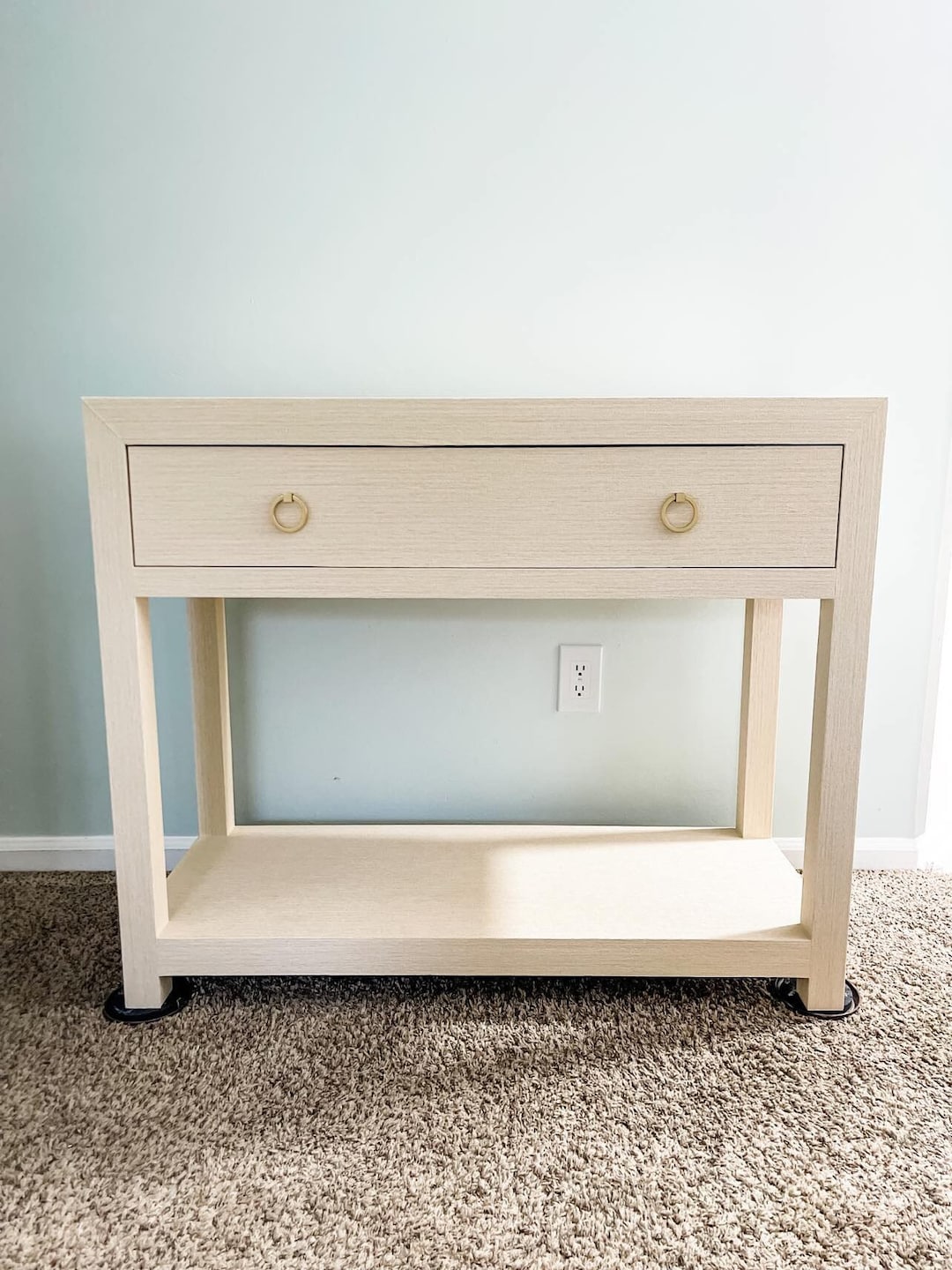 Hand Wrapepd Linen Console Table, Entryway Table, Modern Coastal, Grand ...