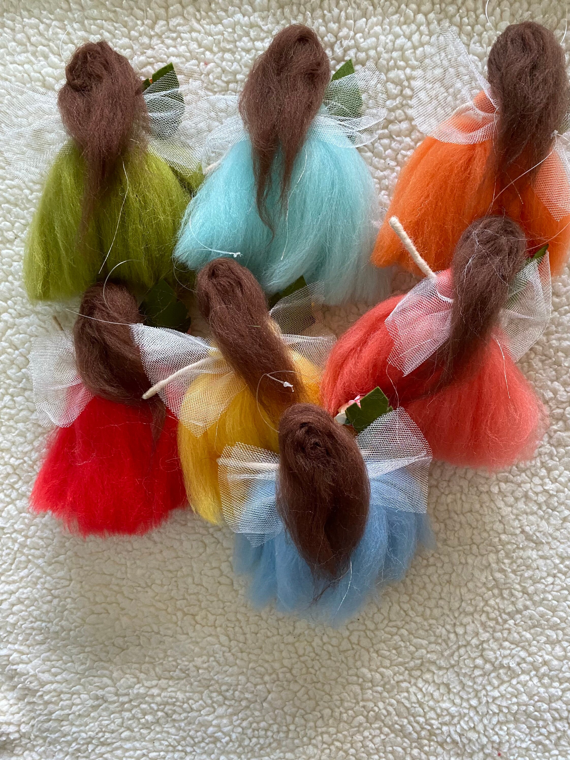 Set of 3 Mini Fairies With Beautiful Color, Waldorf Inspired Fairies ...