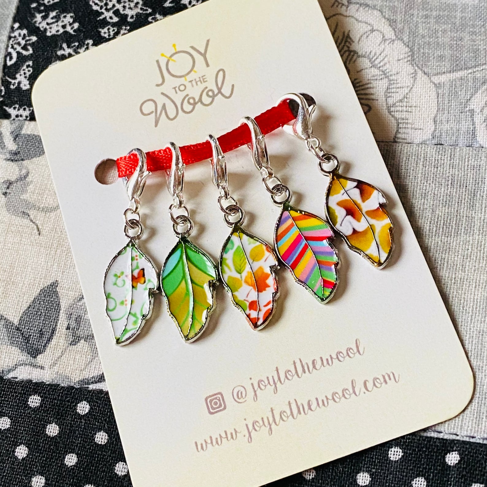 Leaf Stitch Markers Botanical Progress Keepers Leaves Enamel | Etsy