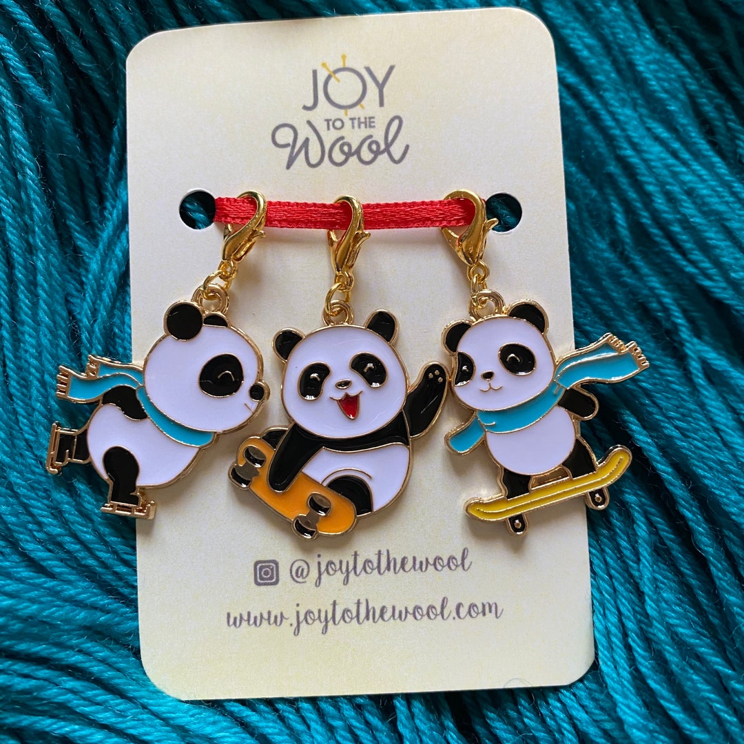 Panda Stitch Marker Set Pandas Skateboarding Progress Keeper Ice ...