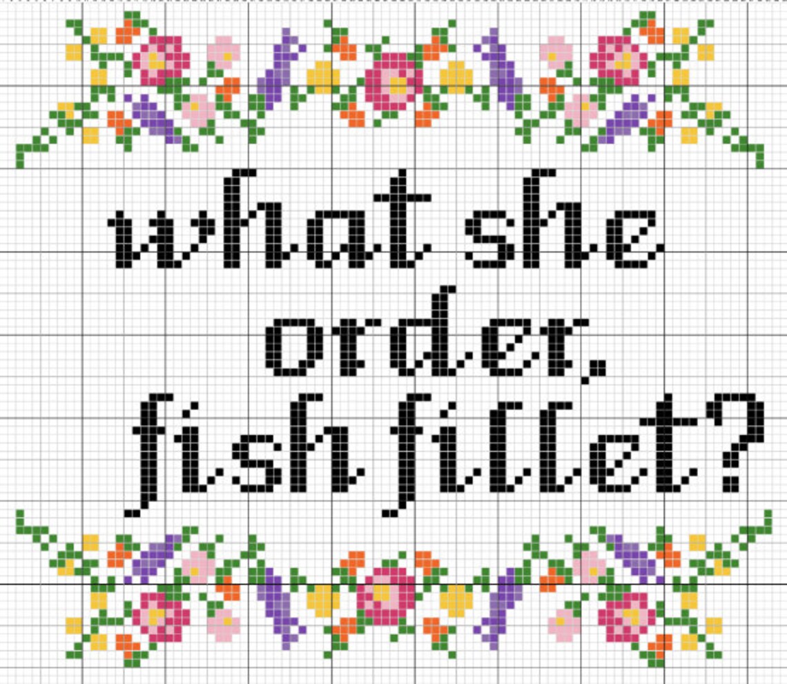 PATTERN PDF Fish Fillet Cross Stitch Crossstitch Modern Pattern Fish ...