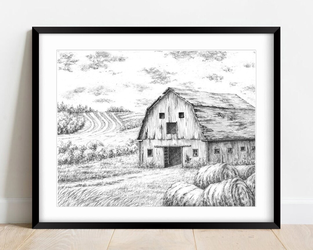 Barn Art Print,farm Prints,western Decor, Farmhouse,prairie,original ...