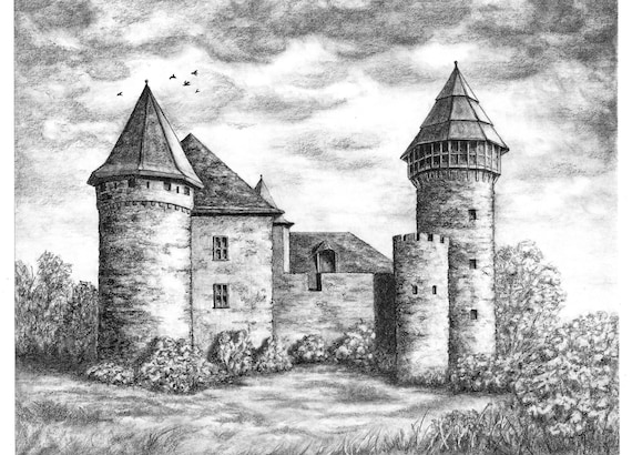 Gothic Castle Drawings