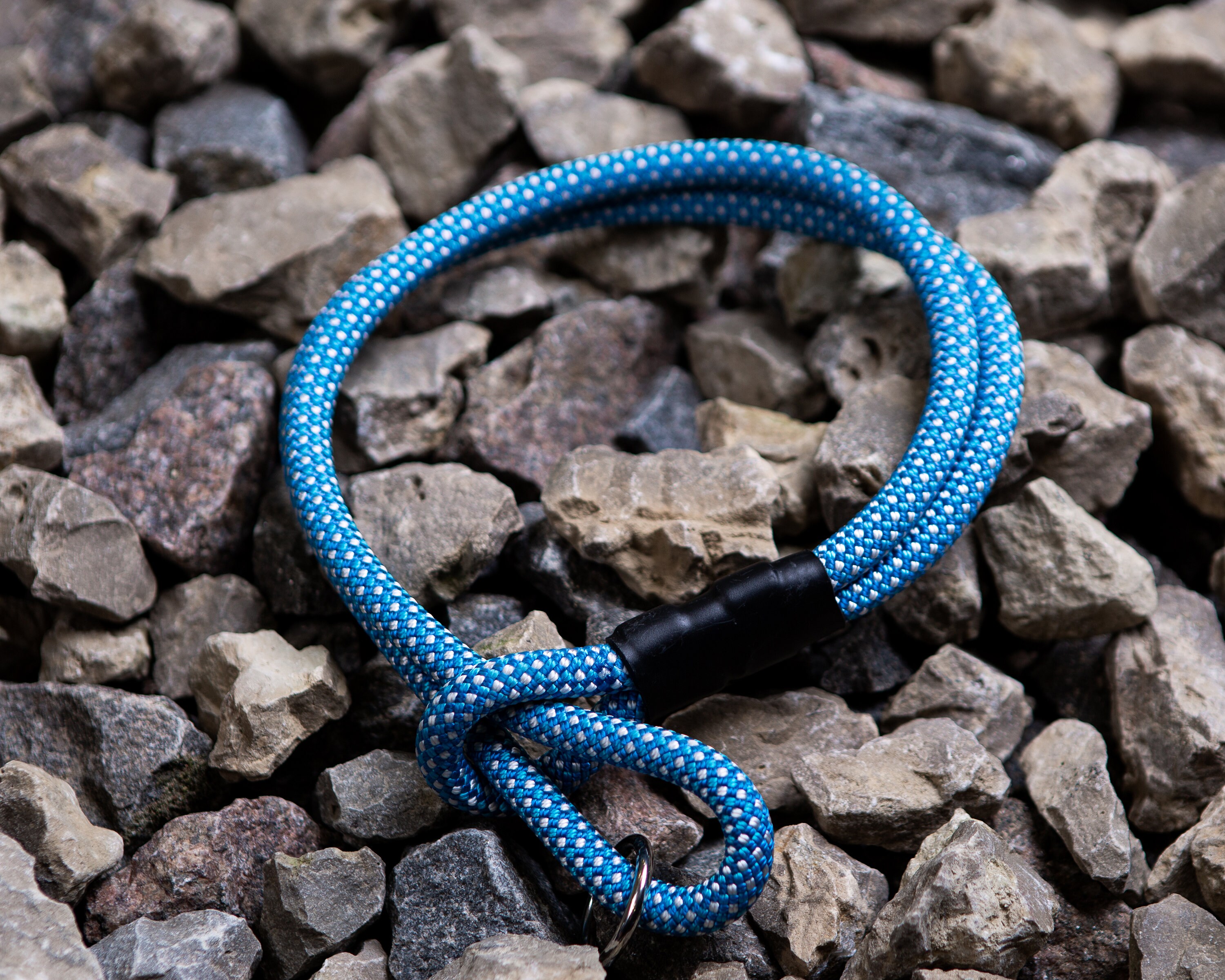 Double Rope Slip Collar / Light Blue Climbing Rope Collar / Handamade ...