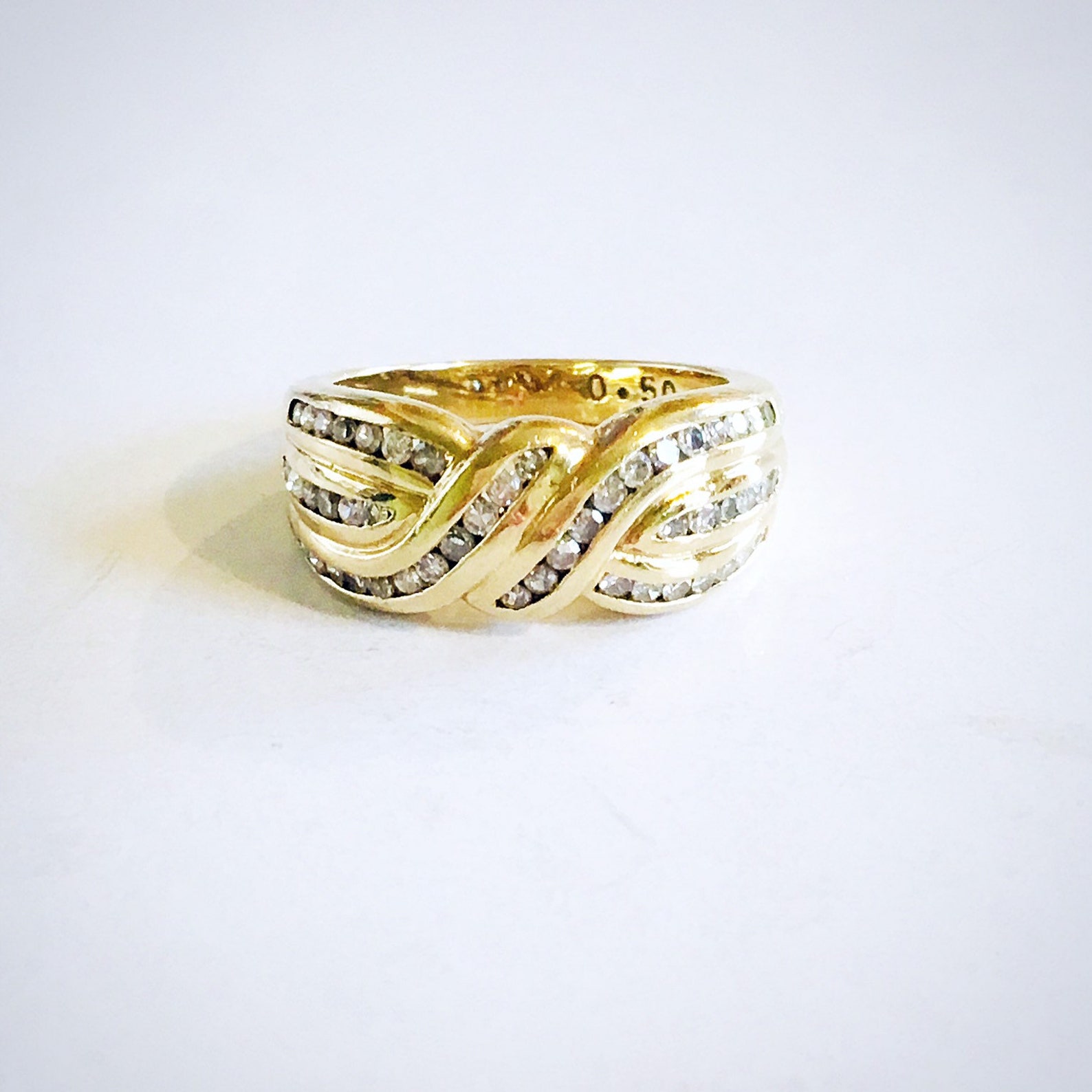 Gold Large & Heavy 9k Ring Diamond Art Deco 5.2gm - Etsy