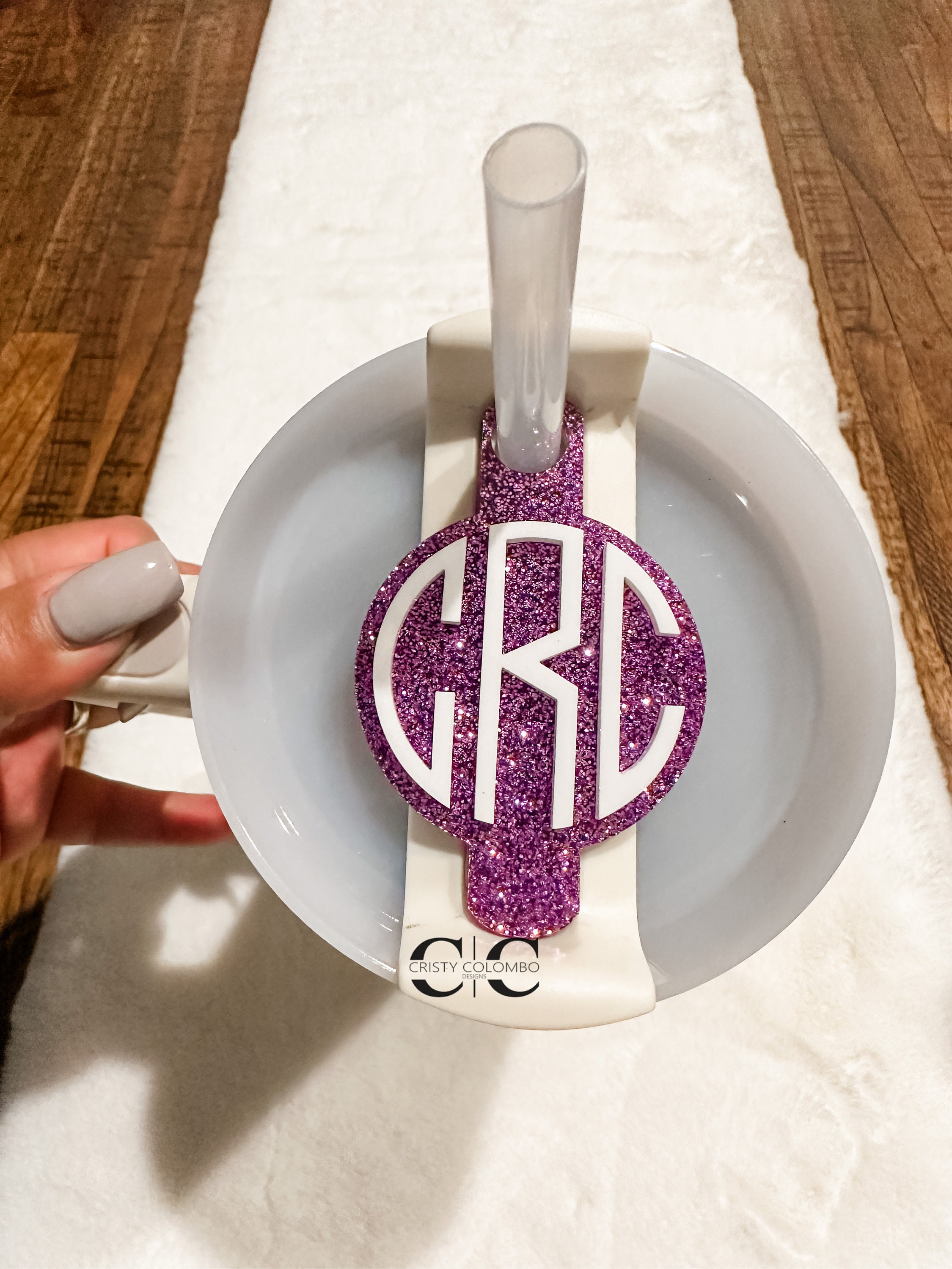 Monogram Stanley Name Plate Stanley Cup Accessory Acrylic Name Tag ...