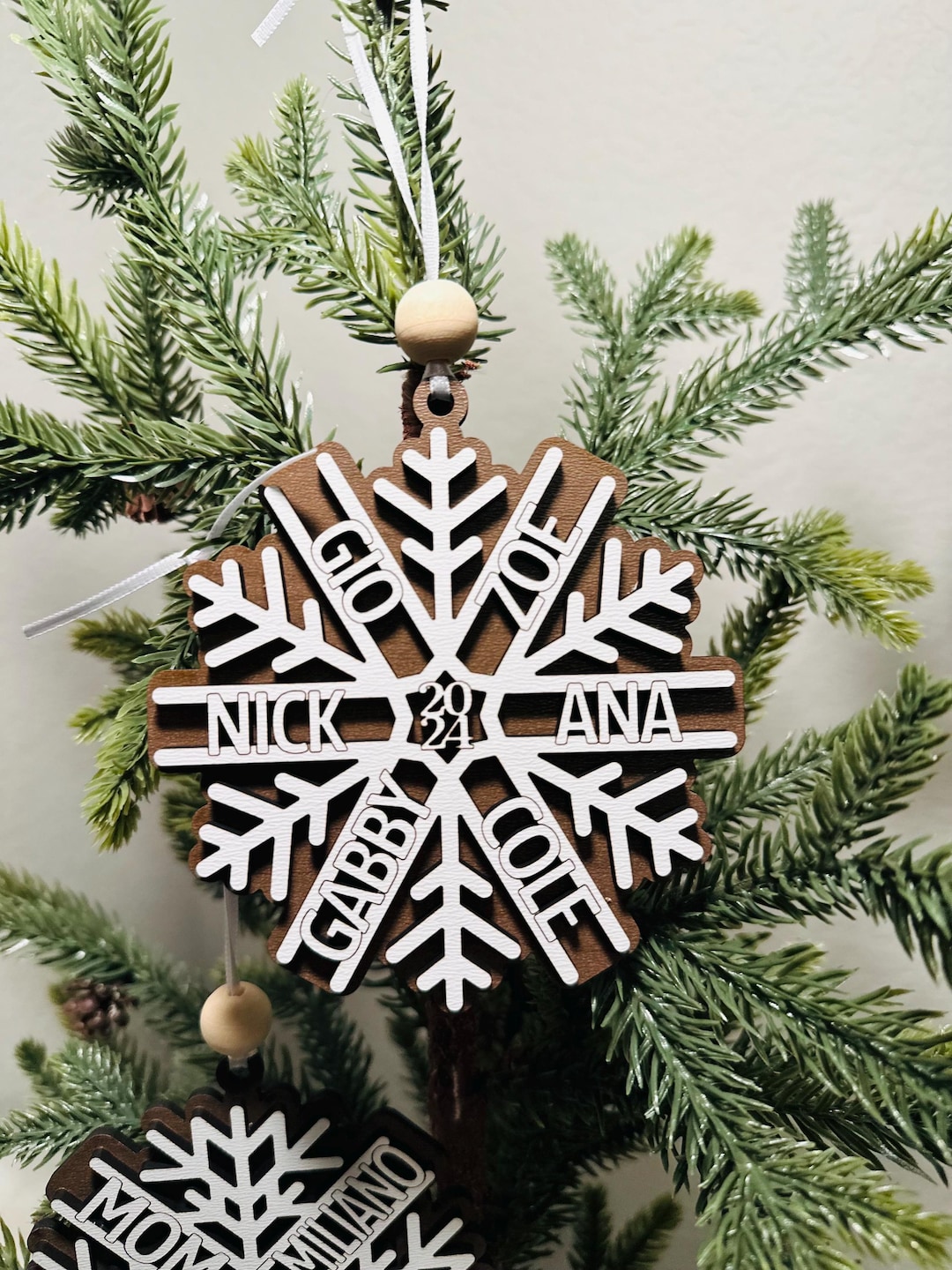 Personalized Snowflake Ornament - Custom Thank You Gift With Names ...