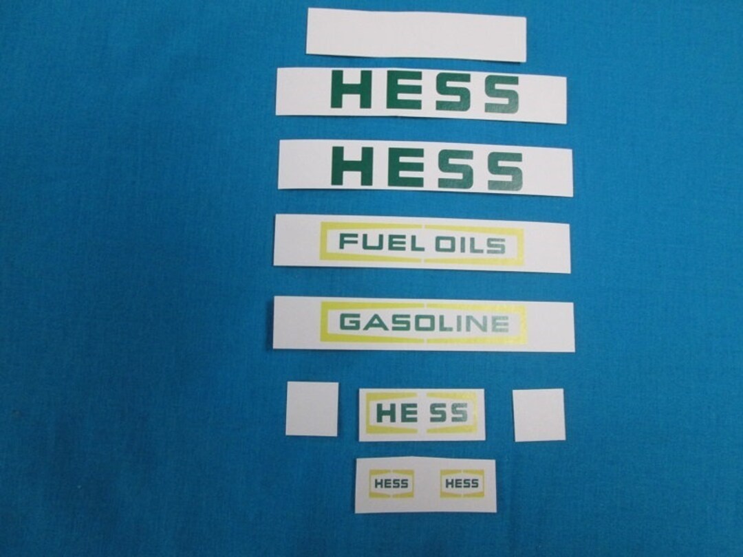 1975 and 1976 Hess Truck Sticker Set - Etsy