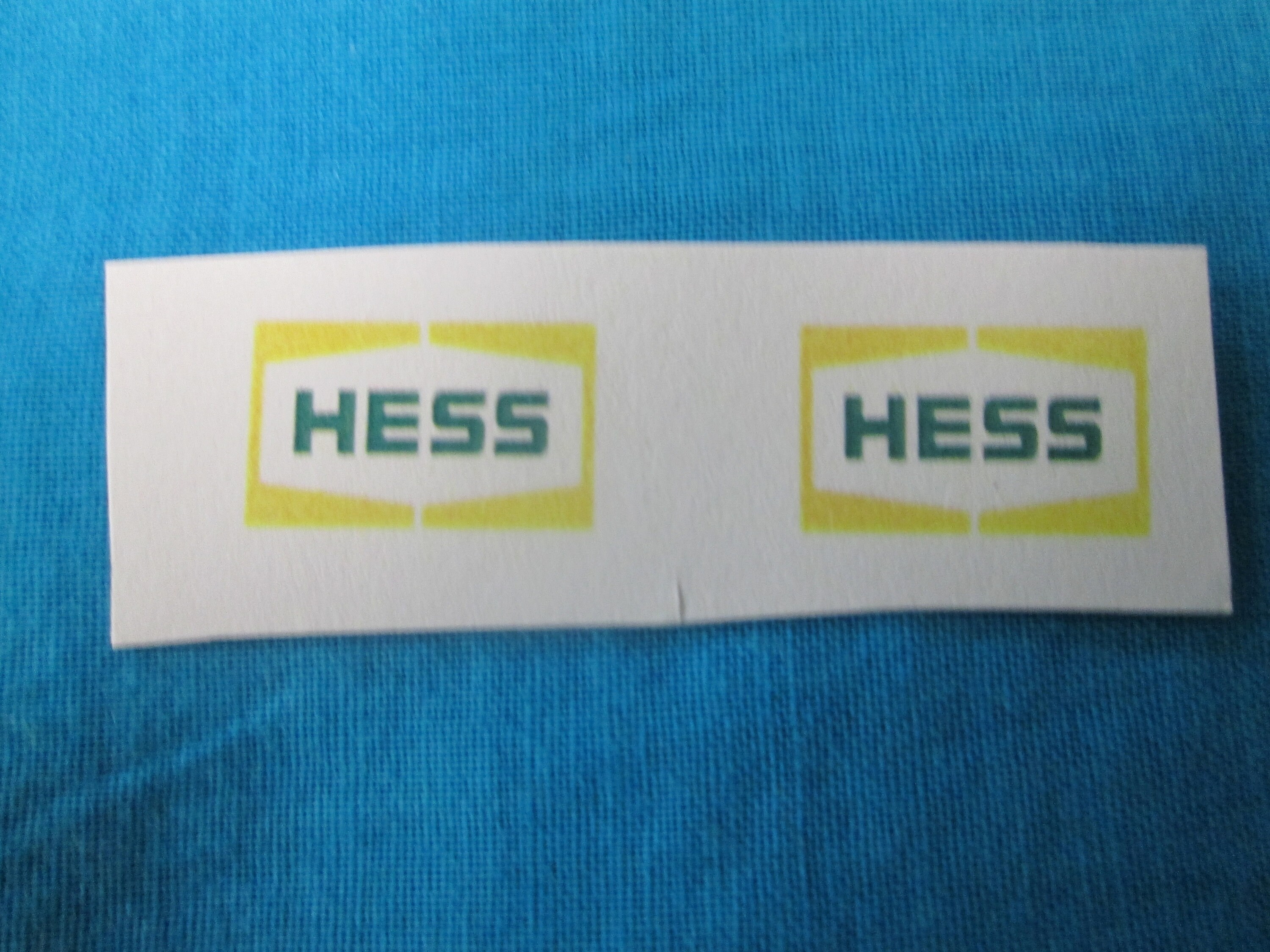 Set of 2 Replacement Door Stickers for the 1975 and 1976 Hess Box ...