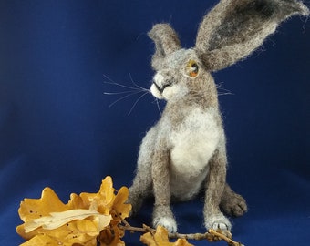 Needle Felted Hare - Etsy UK