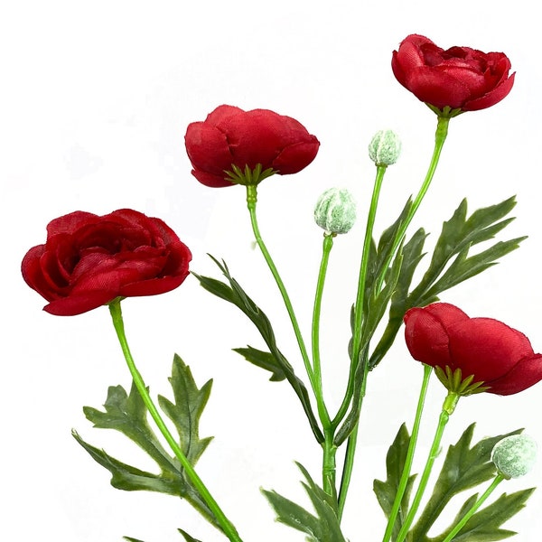 Outdoor Fake Red Flowers - Etsy