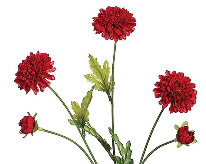 27 Mini Pom Pom Mums Spray Red Artificial Mum Fake - Etsy