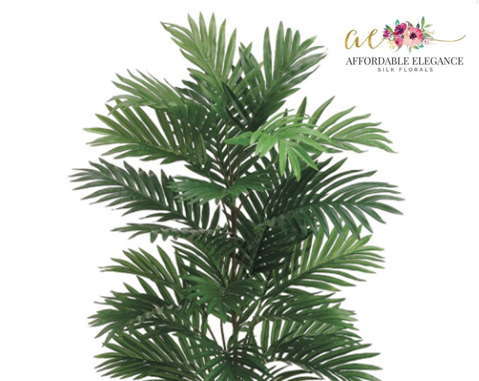 36" Faux Areca Palm Bush, Silk Plant, Butterfly Palm Tree, Artificial ...