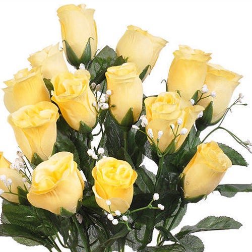 Faux Yellow Rustic Roses Bridal Bouquet Artificial Flowers - Etsy