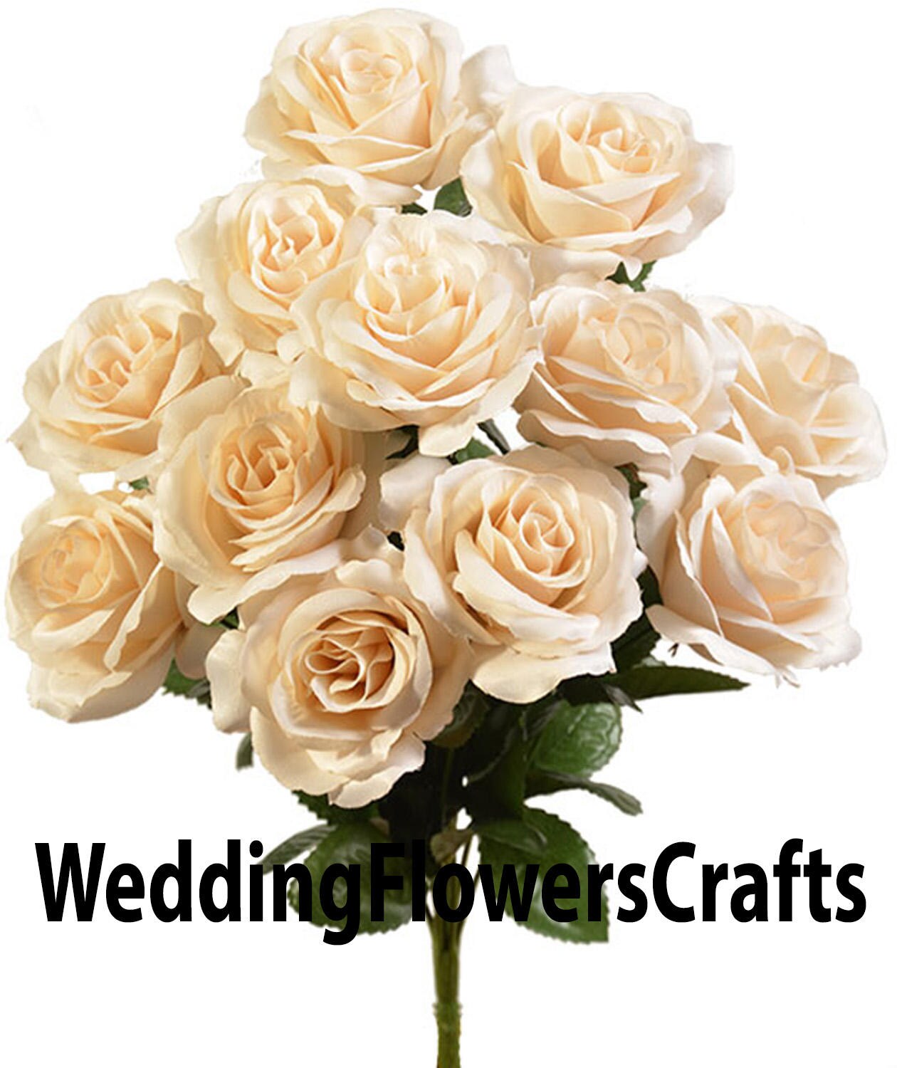 12 Open Ivory Roses Antiqued Artificial Flowers 4 Rose - Etsy