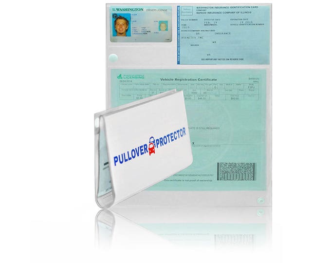 Traffic Stop Wallet Insurance and Registration Holder Auto Document ...