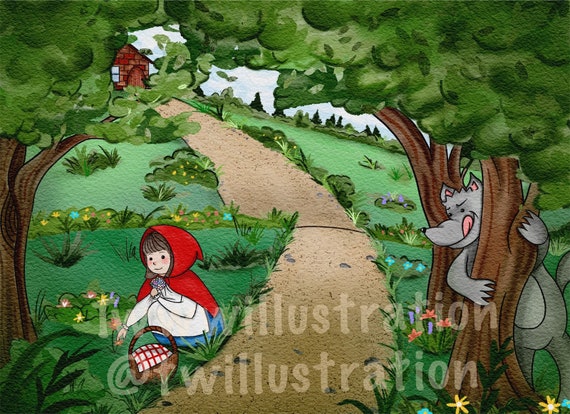 Little Red Riding Hood Nursery Decor Childrens Story | Etsy