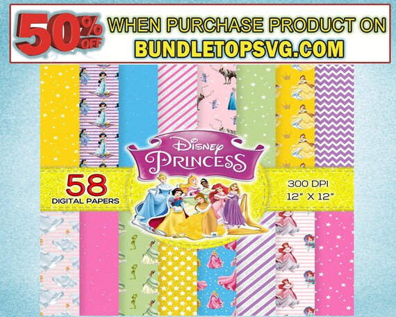 58 Princess Digital Paper Princess Clipart Princess - Etsy