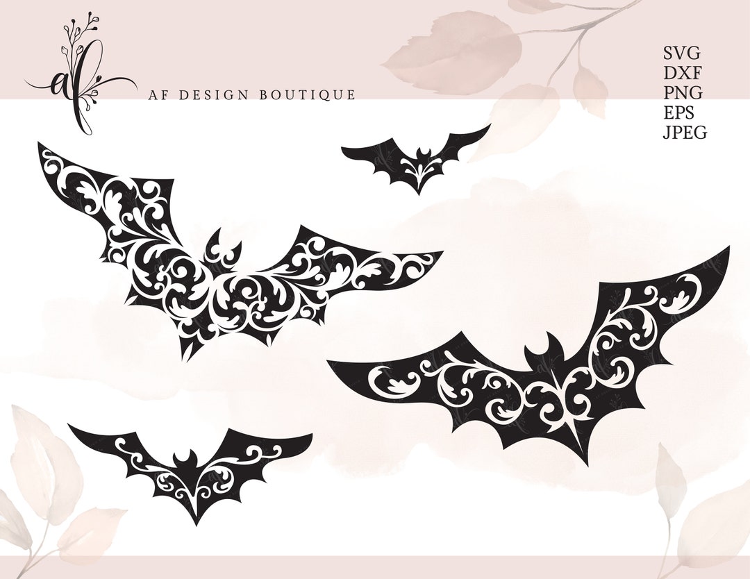 Halloween Bat Svg Instant Svg/dxf/png/eps Bats Svg Cut File - Etsy