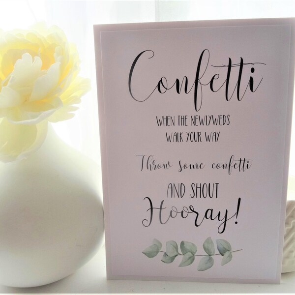 Confetti Sign - Etsy UK