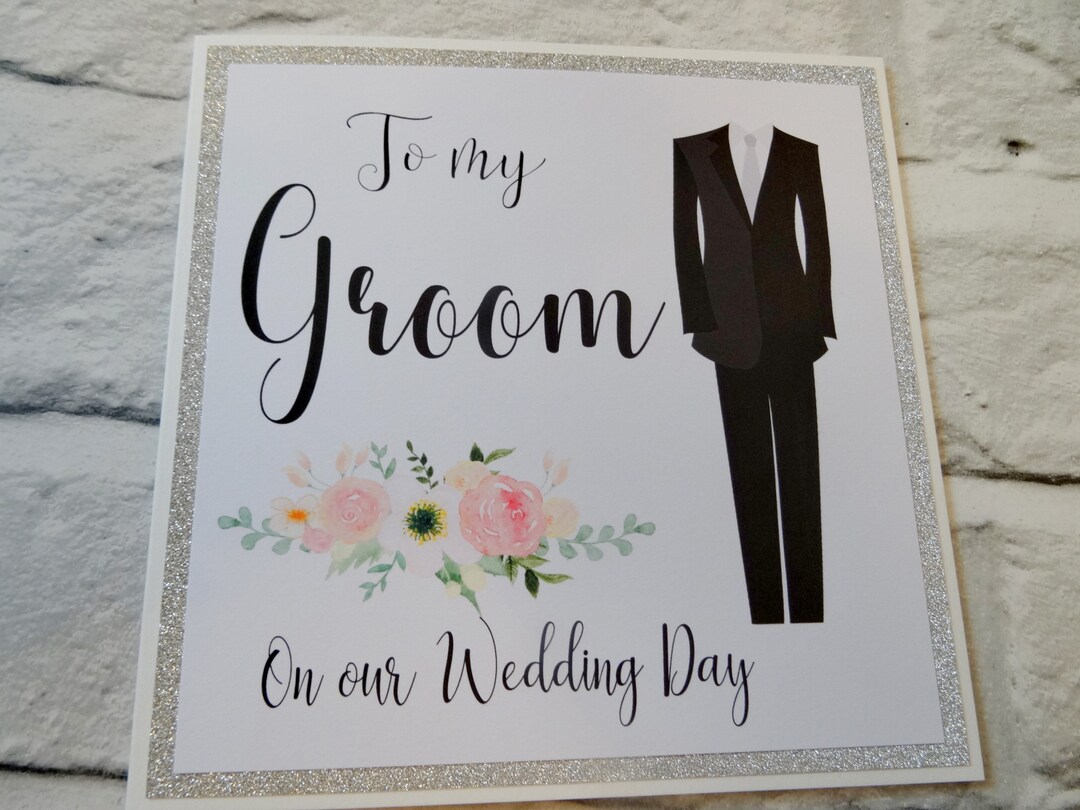 To My Groom on Our Wedding Day Handmade Wedding Card Husband - Etsy
