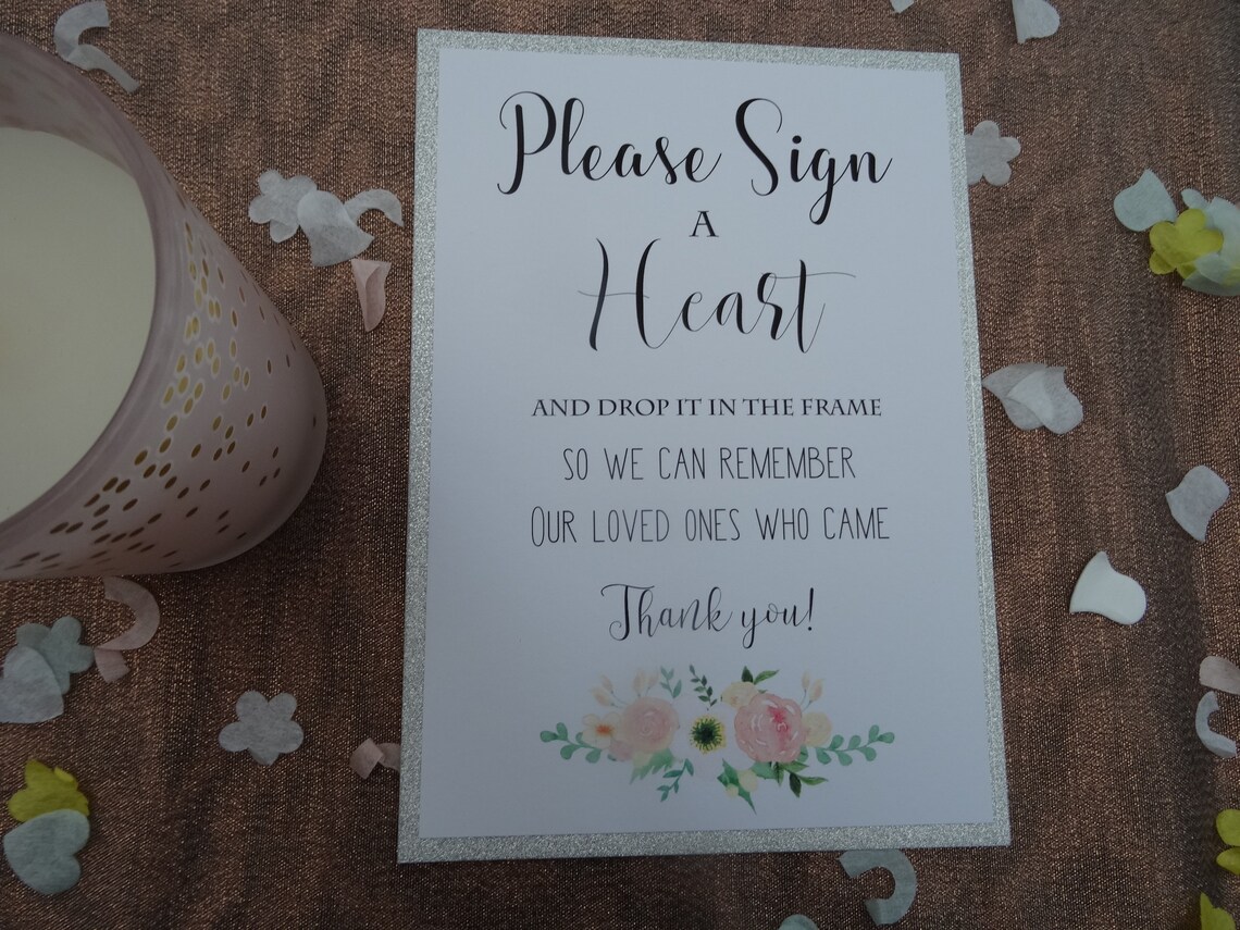 Please Sign a Heart Sign - Etsy UK