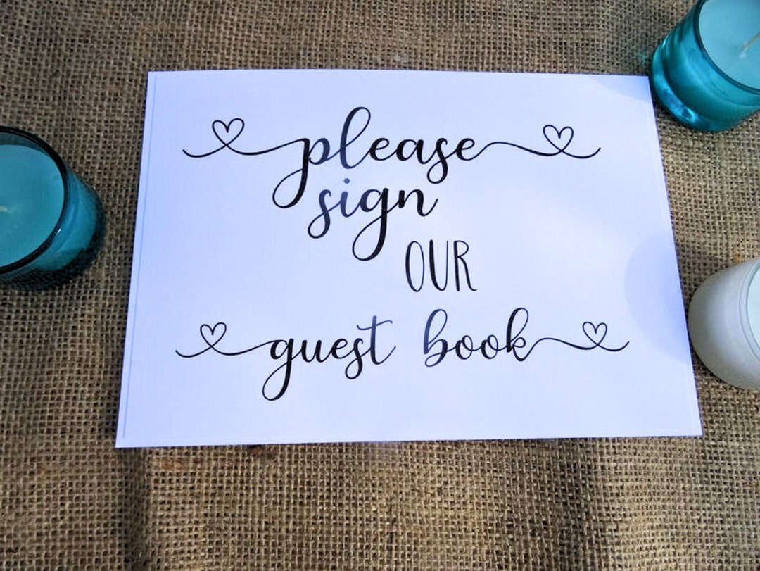 Please Sign Our Guest Book - Wedding Decoration Sign - Etsy UK