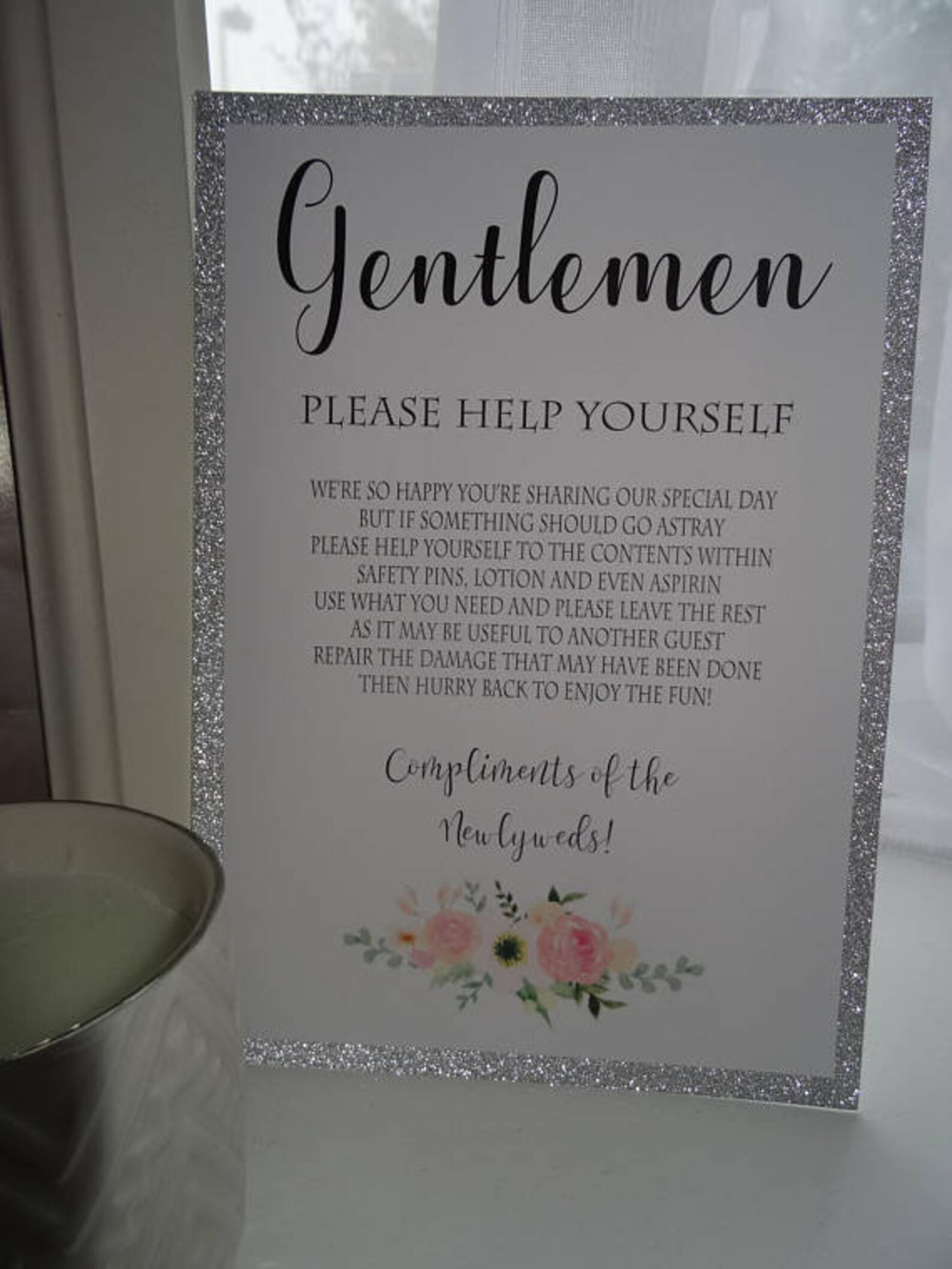 Wedding Toiletry Signs Ladies & Gentlemen Wedding Bathroom - Etsy UK