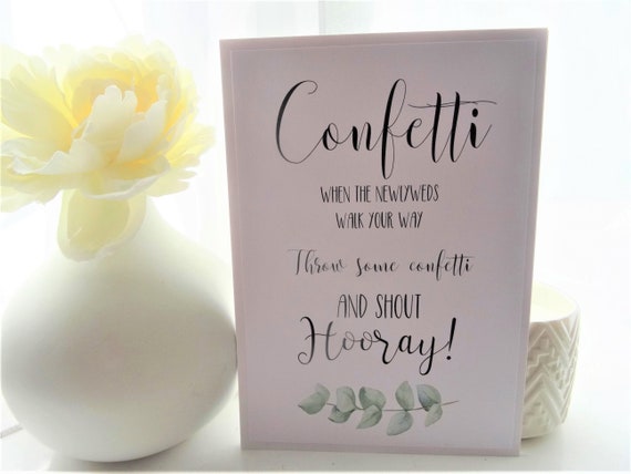Confetti Sign - Etsy
