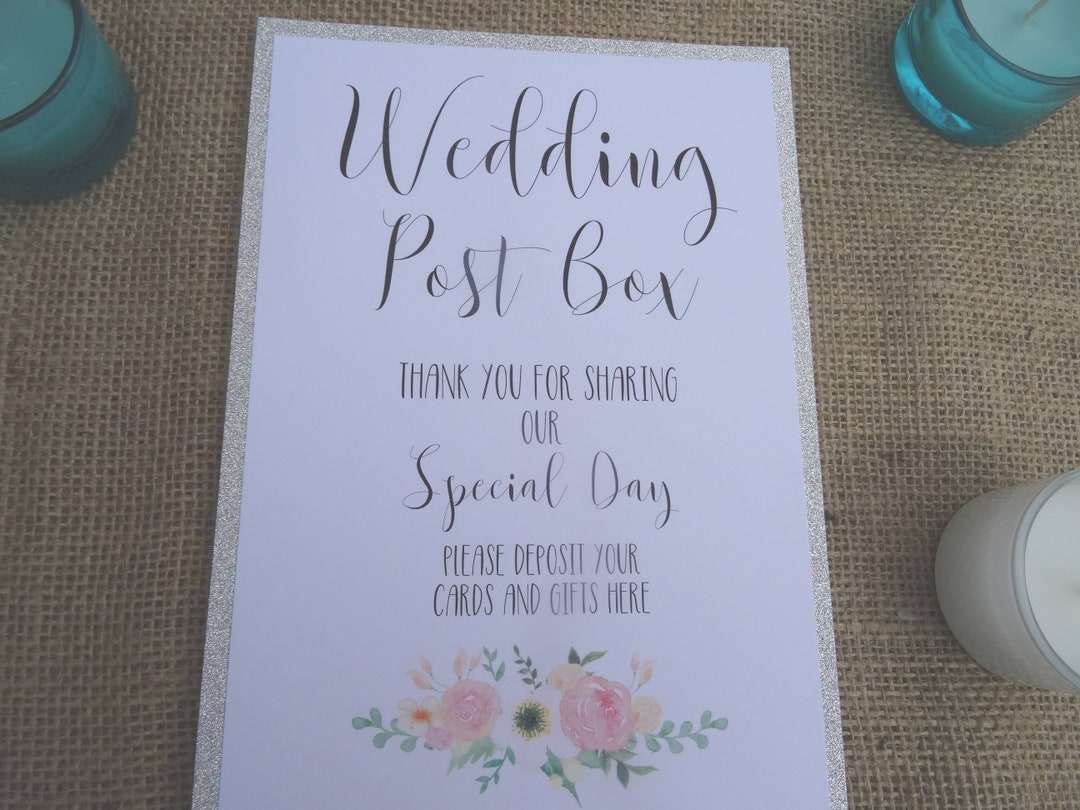 Wedding Post Box Sign - Etsy UK