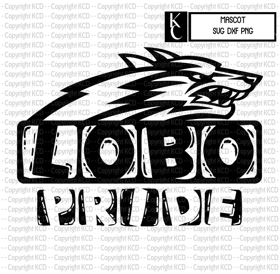 Lobo Pride SVG PNG DXF Mascot Design - Etsy