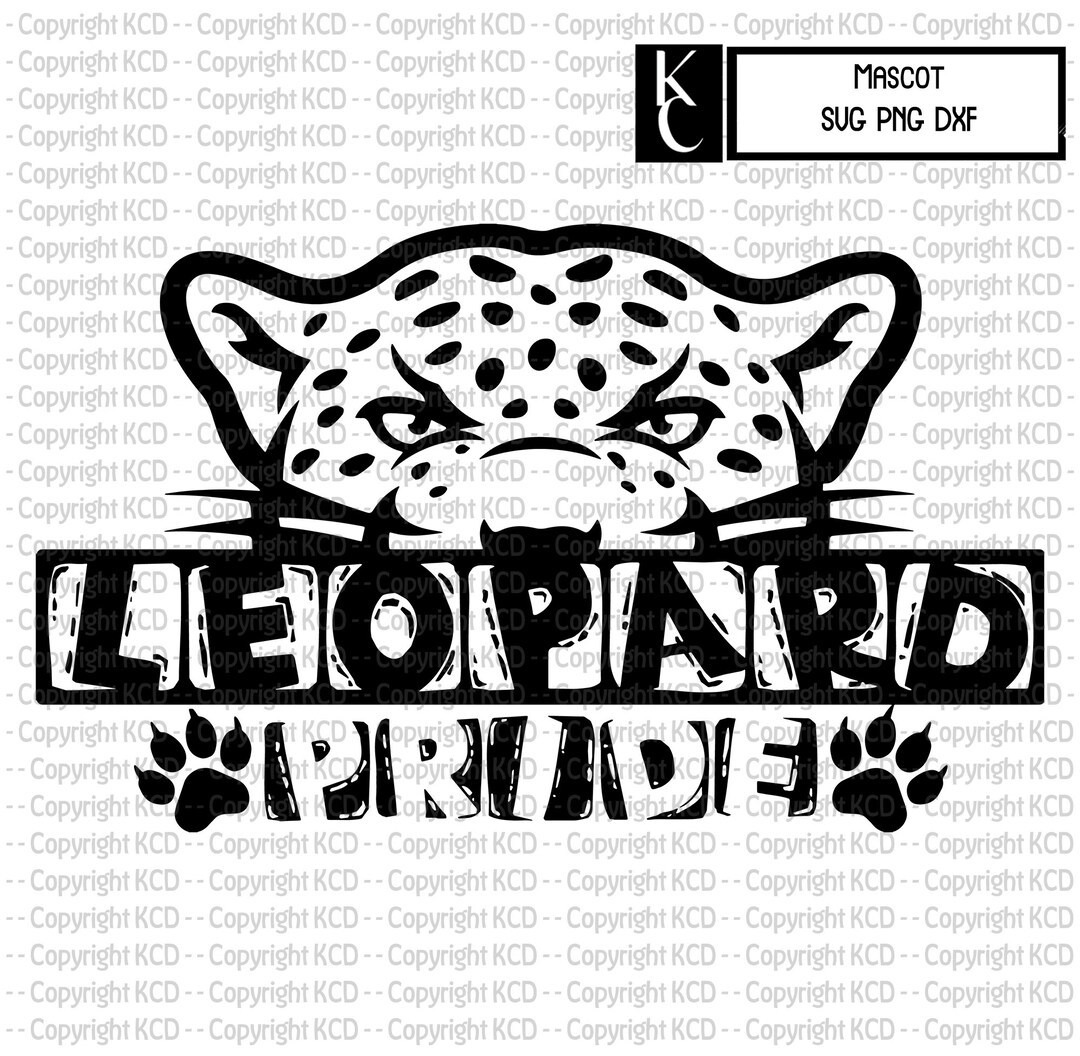 Leopard Pride - SVG DXF PNG - T Shirt Design - Mascot Pride - Etsy