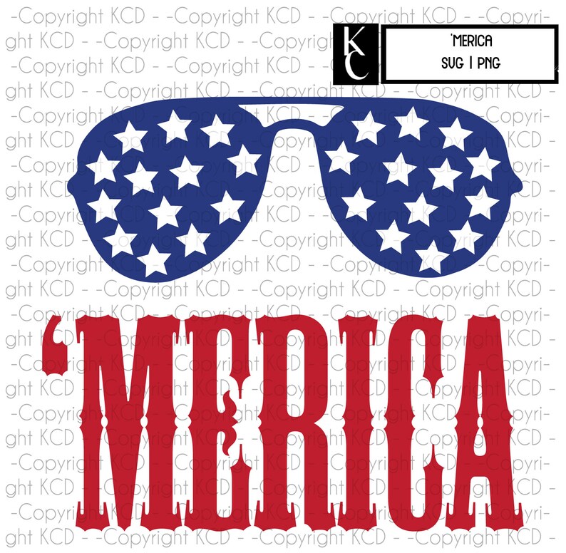 Merica SVG DXF Patriotic Shirt Graphic Flag glasses Cut | Etsy
