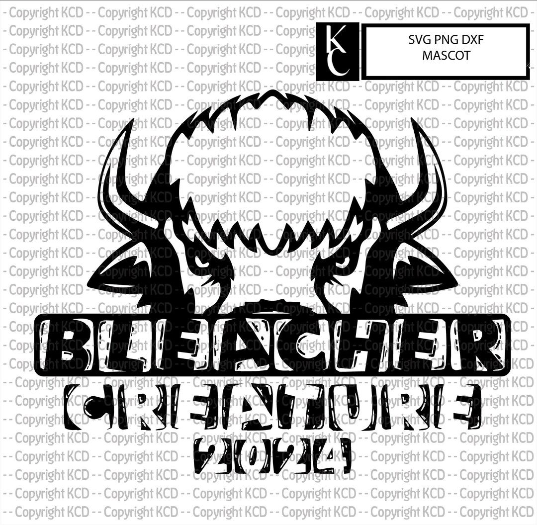 Bleacher SVG DXF PNG Mascot Design - Etsy