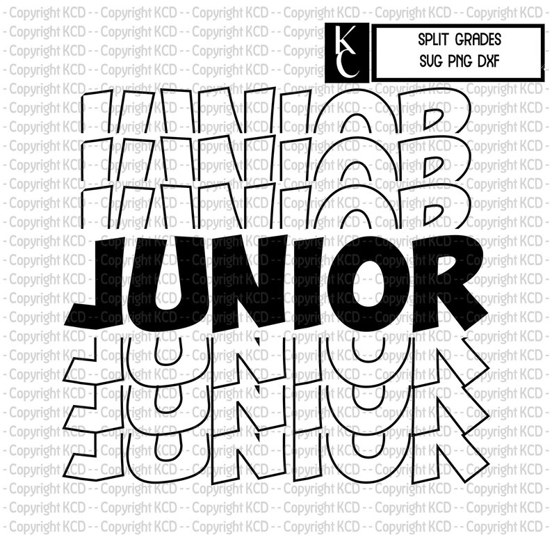 Back to School Grade SVG Cut Files DXF Sublimation Junior 11th - Etsy