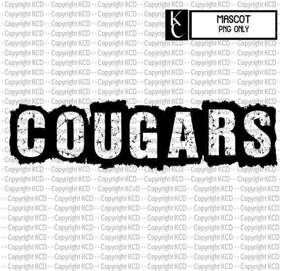 Cougars PNG letters Are Transparent - Etsy