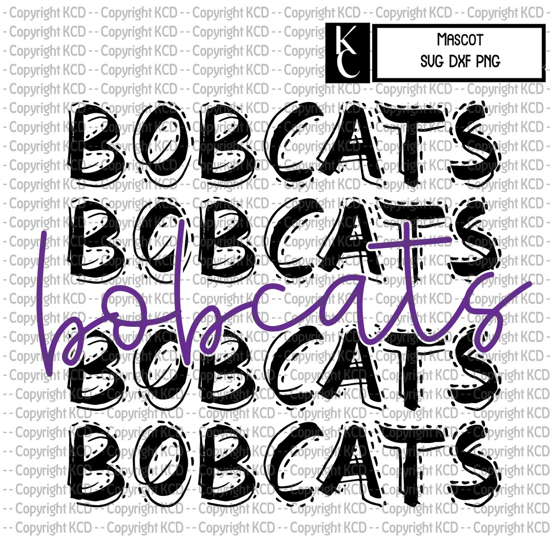 Bobcats Mascot Shirt Design SVG DXF PNG - Etsy