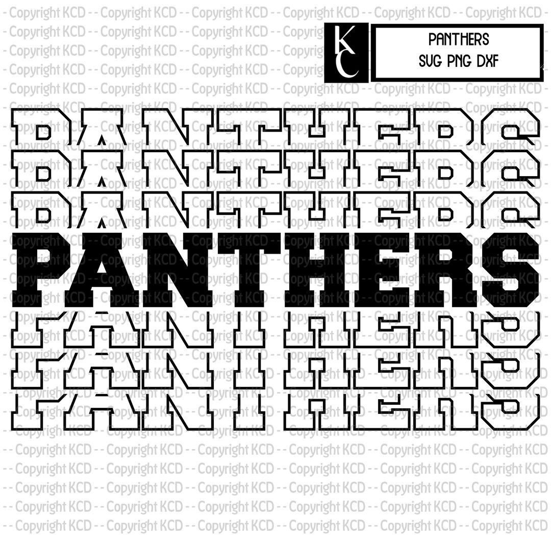 Panthers SVG DXF Sublimation Cut File Silhouette Cricut ETC - Etsy