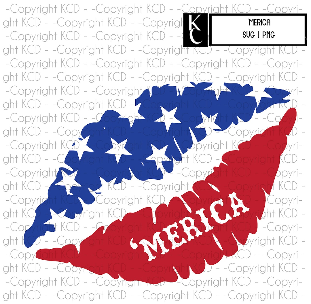 Merica Lips SVG DXF Patriotic Shirt Cut File - Cricut Silhouette - Etsy
