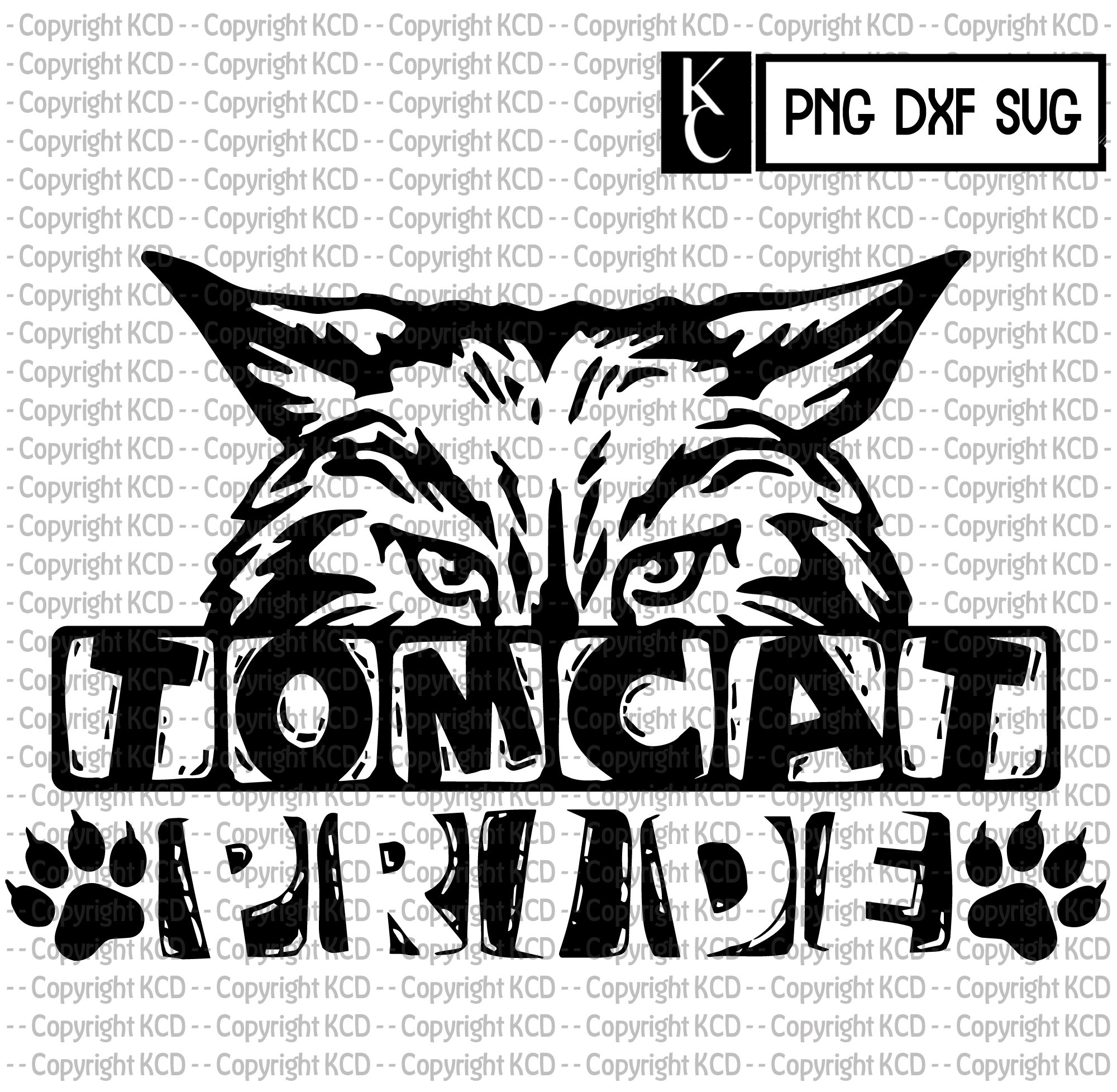 Tomcat Pride SVG DXF PNG - Etsy