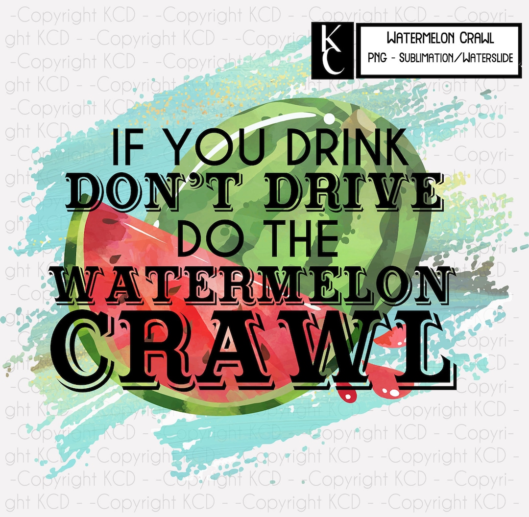 Watermelon Crawl PNG Sublimation - Waterslide Transparent Background T ...