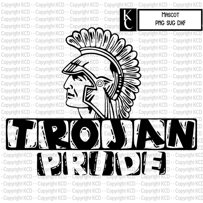 Trojan Mascot Svg - Etsy